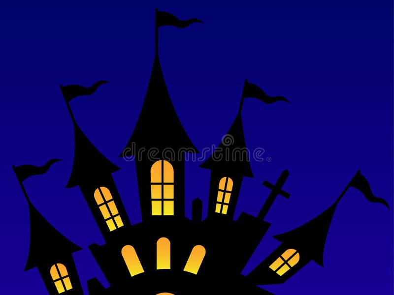 Black castle stock vector. Illustration of drawing, devil - 269096056