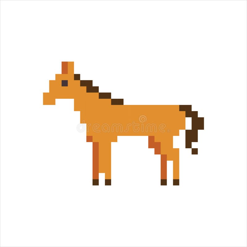 Animal pixel character stock vector. Illustration of cartoon - 269222590