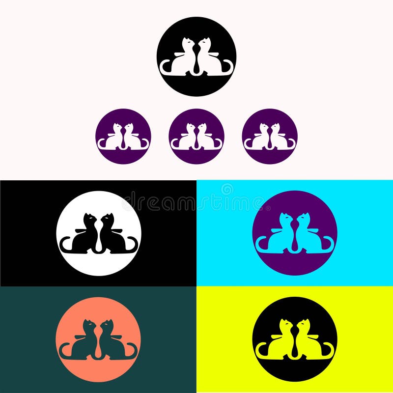Cat Animal Vector Logo Design Stock Vector - Illustration of beef ...