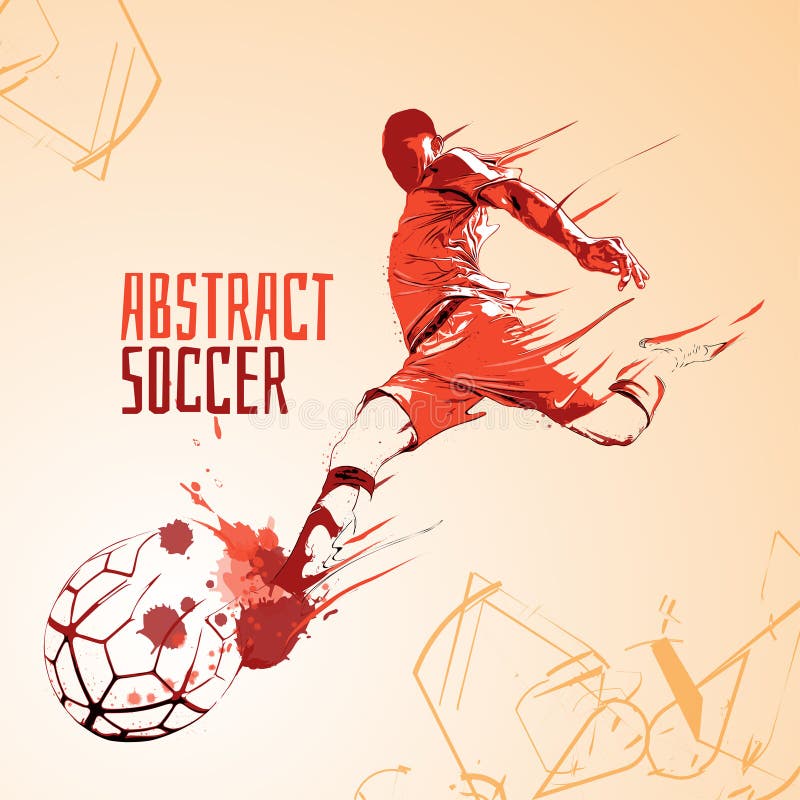 Football Soccer Abstract Paint Illustration Background Stock Vector ...