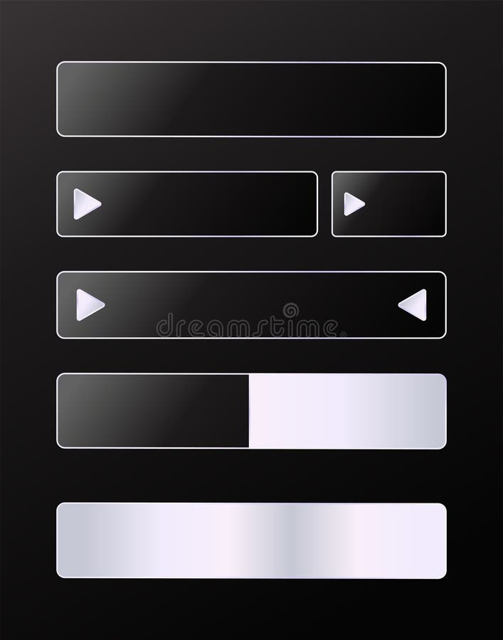 Blank Silver Black Premium Gradient Rectangle Bar Shape Badge Label ...