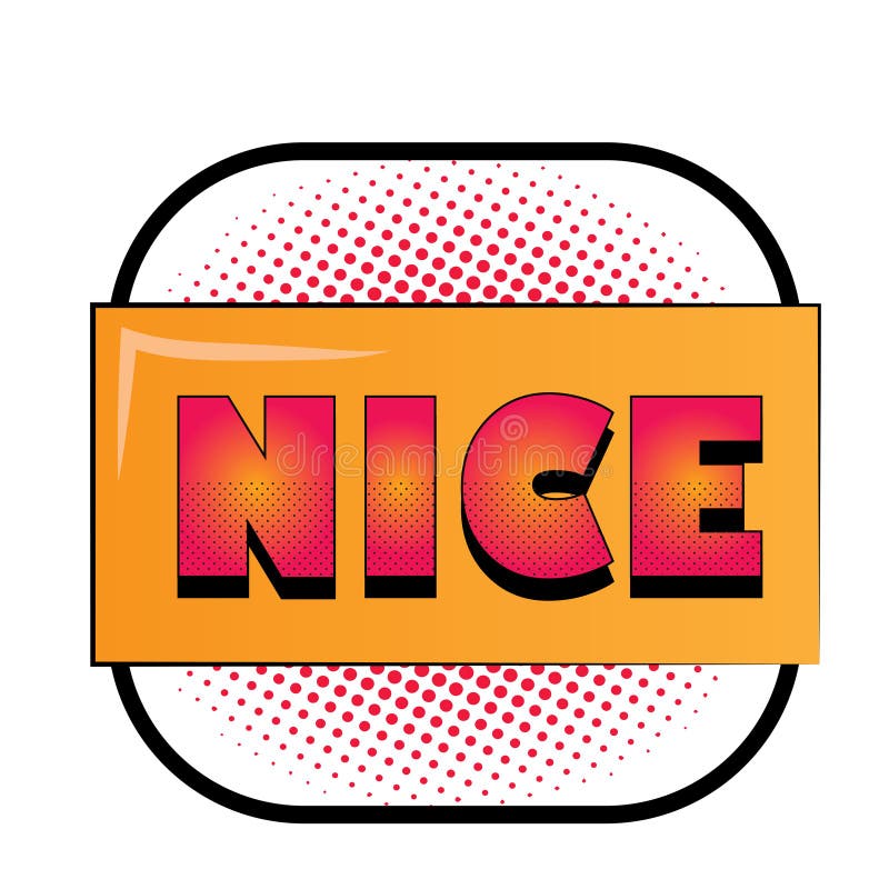 Nice Comic Text Vector Illustration Stock Illustration - Illustration ...