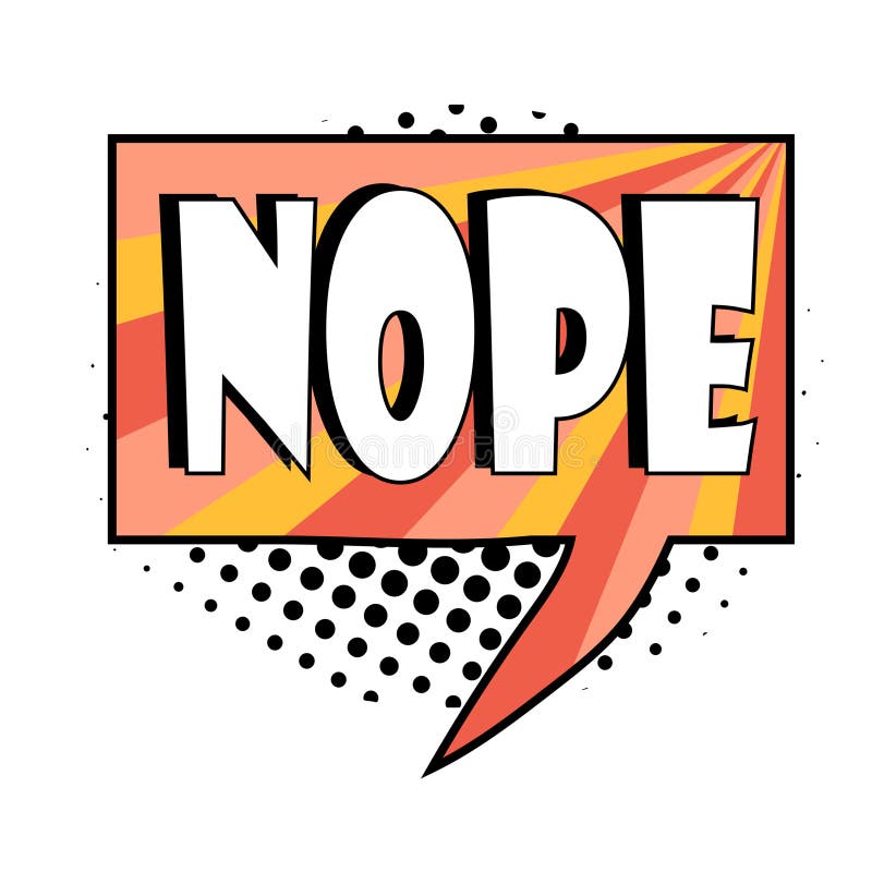Nope Comic Text Vector Illustration Stock Illustration - Illustration ...
