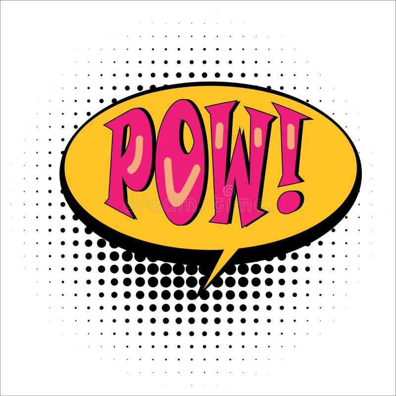 Pow Comic Text Vector Illustration Stock Illustration - Illustration of ...