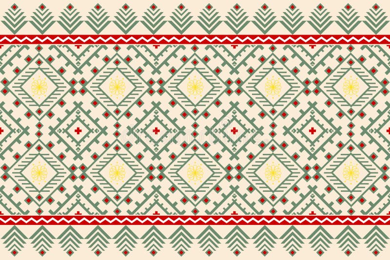 Motif Aztec Geometric Floral Native Traditional Ethnic Seamless Pattern ...