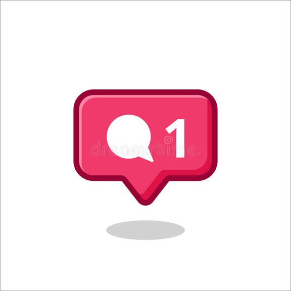 Social Media Comment Notification Icon Stock Vector - Illustration of ...