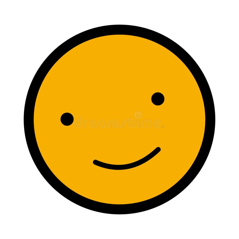 Smiling Face Emoticon Sign Icon Vector Illustration for Personal and ...