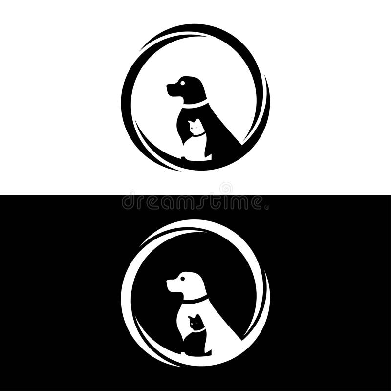Circle Dog and Dog Animal Vector Logo Design Stock Vector ...