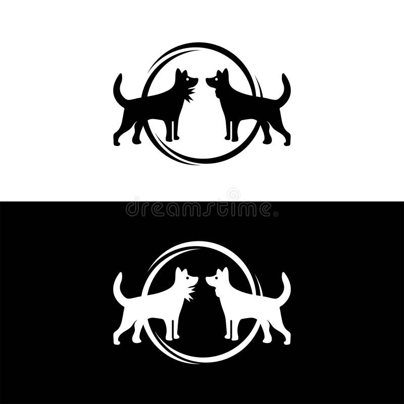 Circle Dog Animal Vector Logo Design Stock Vector - Illustration of ...