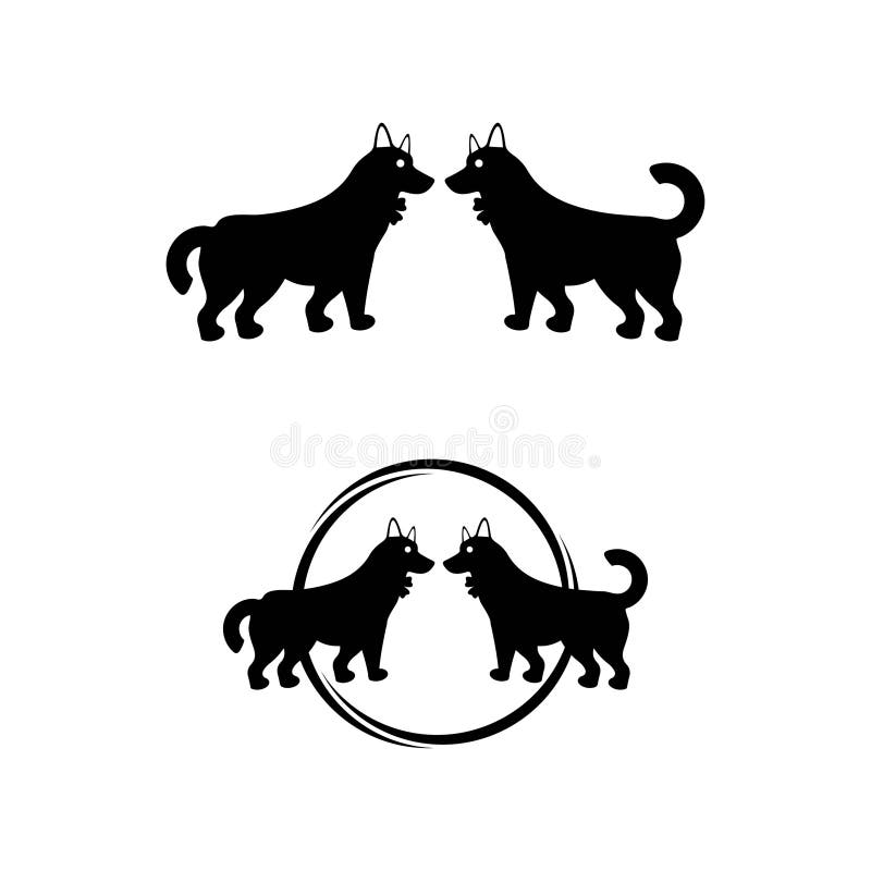 Circle Dog Animal Vector Logo Design Stock Vector - Illustration of ...