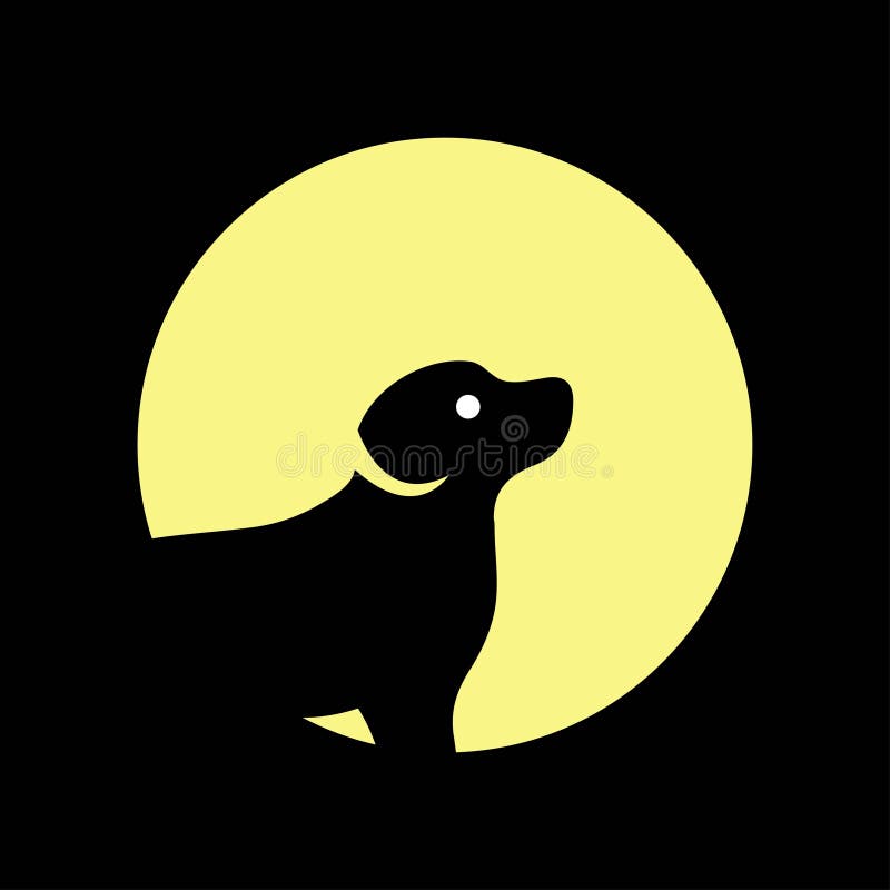 Circle Dog Animal Vector Logo Design Stock Vector - Illustration of ...