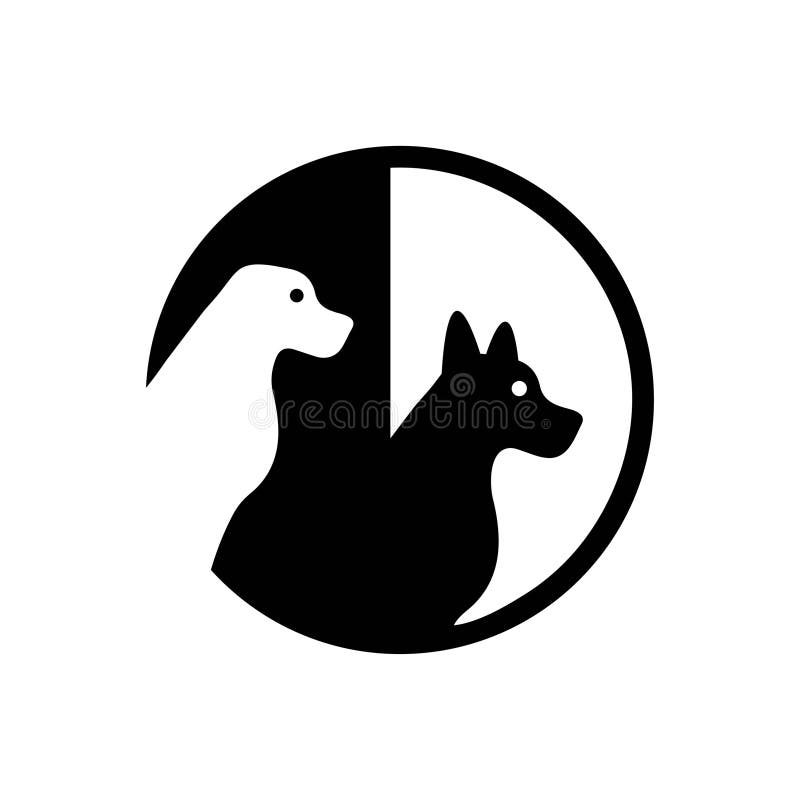 Circle Dog Animal Vector Logo Design Stock Vector - Illustration of ...