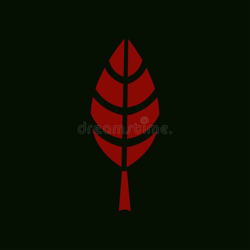 Nature Red Leaf Vector Logo Template Design Stock Vector - Illustration ...
