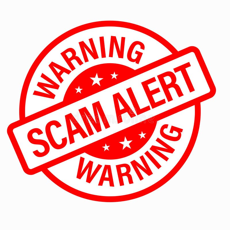 Warning, Scam Alert, Vector Round Icon Stock Vector - Illustration of ...