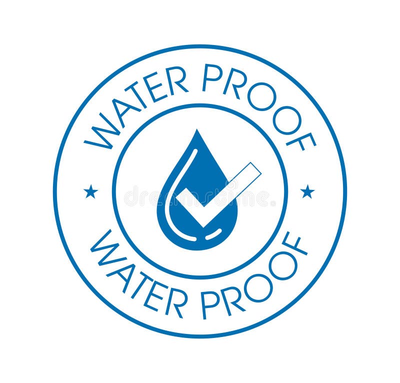 Water Proof Vector Icon with Drop and Tick Symbol Stock Vector ...