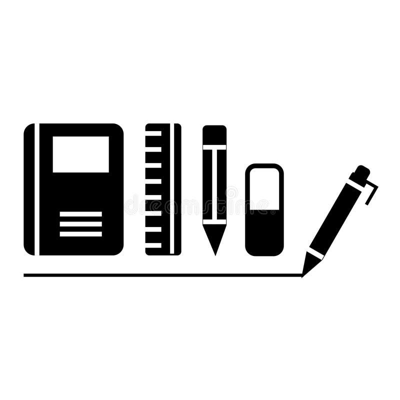 Notebook and Pen Icon. Simple Illustration of Notebook and Pen Vector ...