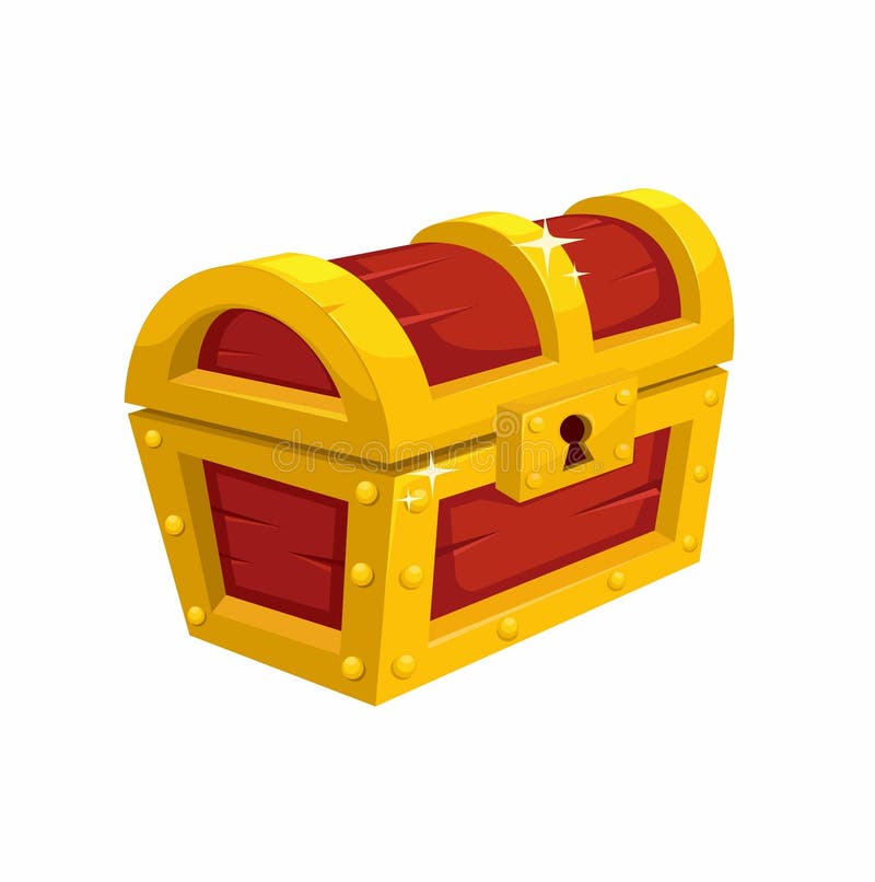 Treasure Chest Locked Object Cartoon Illustration Vector Stock Vector ...