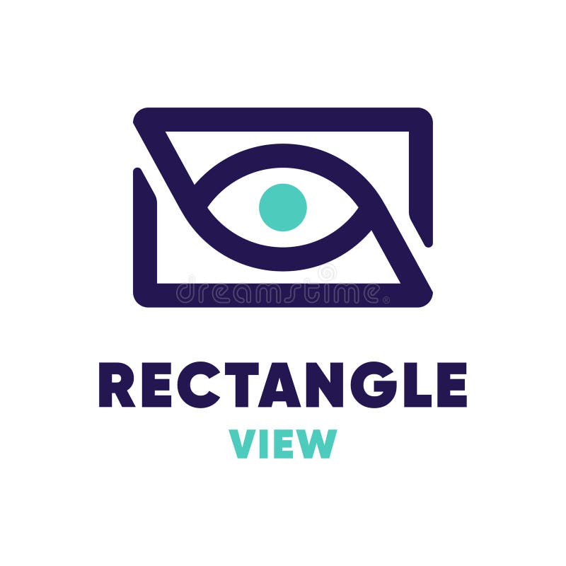 Rectangle Mail Eyes Logo stock illustration. Illustration of human ...