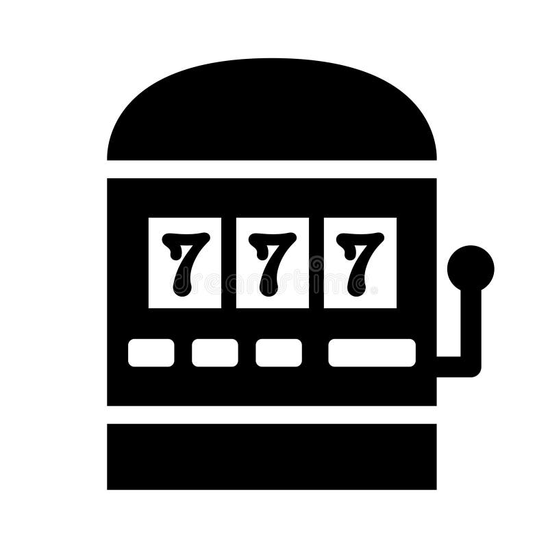 Slot Machine Black Icon. Vector Black Icon Isolated on White Background ...
