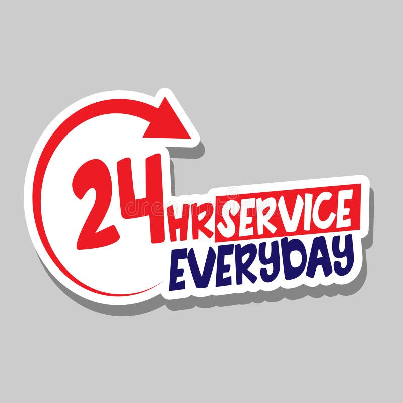 24 Hour Emergency Service Logo Stock Illustrations – 227 24 Hour ...