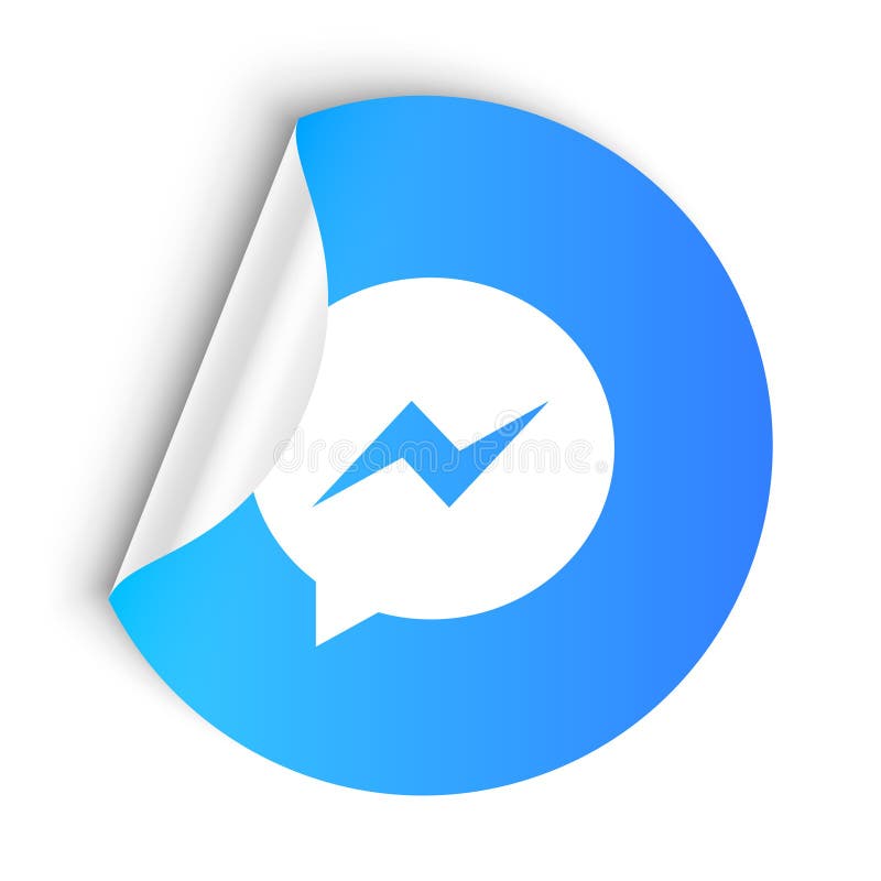 Facebook Messenger Logo. Faceboook Modern Social Network Notification ...