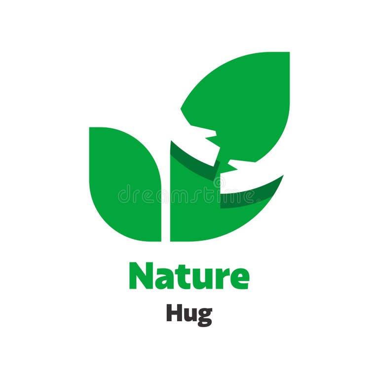 Leaf Hug Logo stock illustration. Illustration of graphic - 273207788