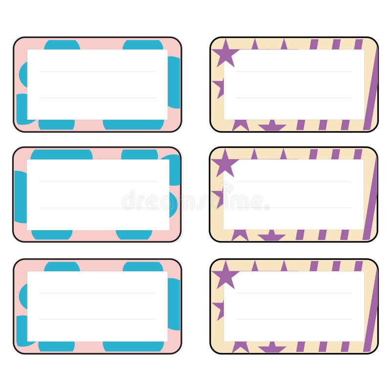 Set of Blank Note Papers in Pastel Colors. Vector Illustration Stock ...