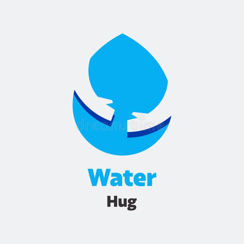 Water Hug Logo stock illustration. Illustration of natural - 273306485