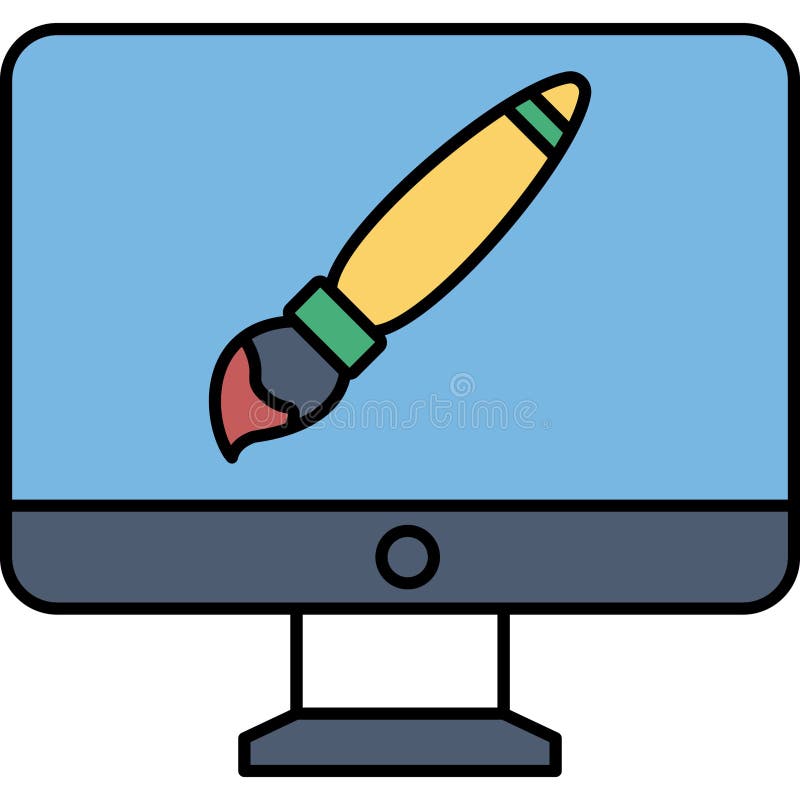Brush Which Can Easily Edit or Modify Stock Vector - Illustration of ...