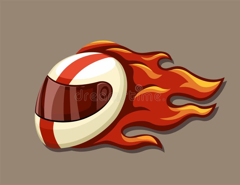 Fire Helmet Race Sport Mascot Symbol Cartoon Vector Stock Vector ...