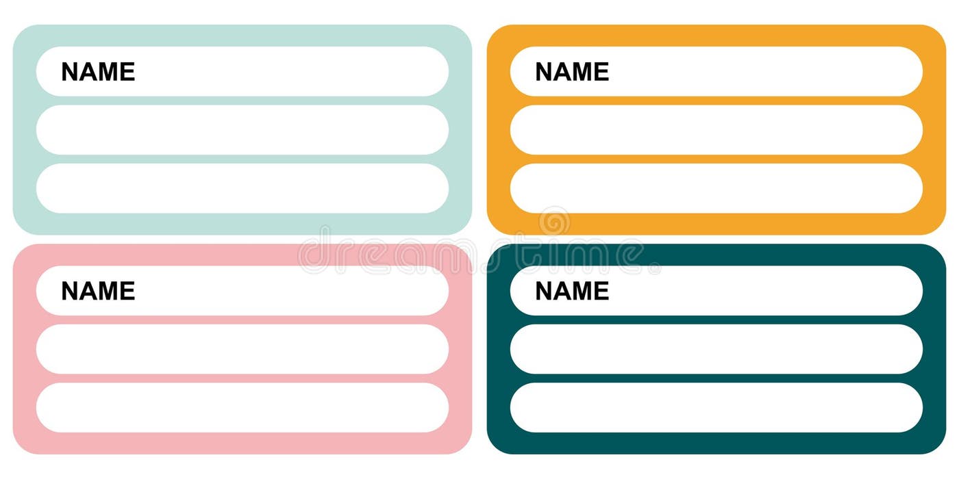 Name Tag Outlines Stock Illustrations – 19 Name Tag Outlines Stock ...
