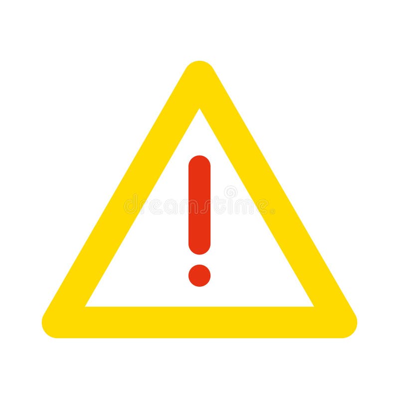 Warning Sign with Exclamation Mark. Caution Symbol. Vector Illustration ...