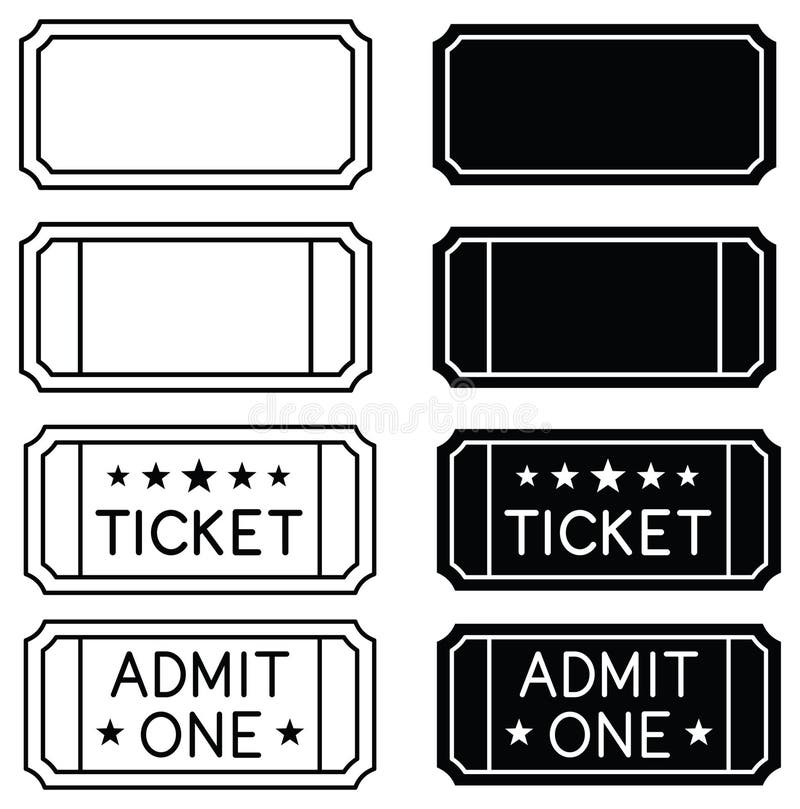 Ticket Admit One Clipart Set - Vector Graphic Stock Vector ...