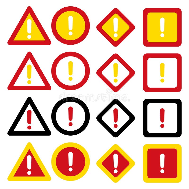 Square Hazard Signs stock vector. Illustration of hazard - 47012982