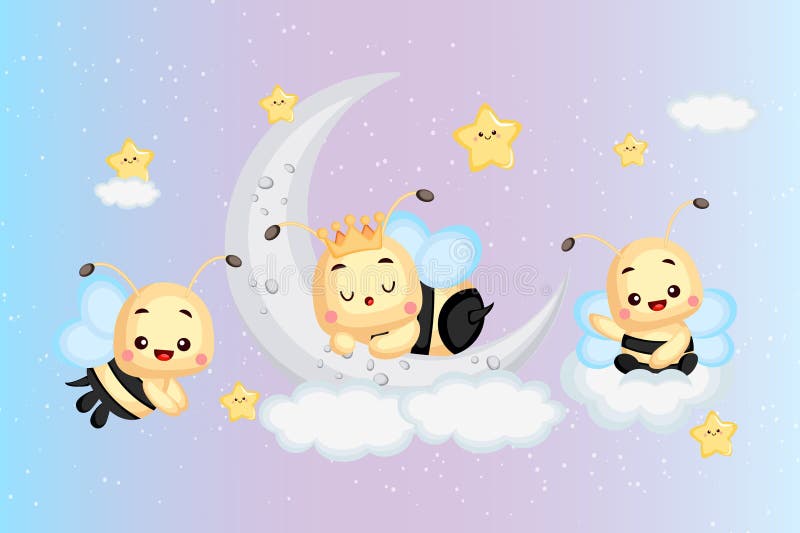Cute Little Bee Collection Vector Stock Vector - Illustration of ...