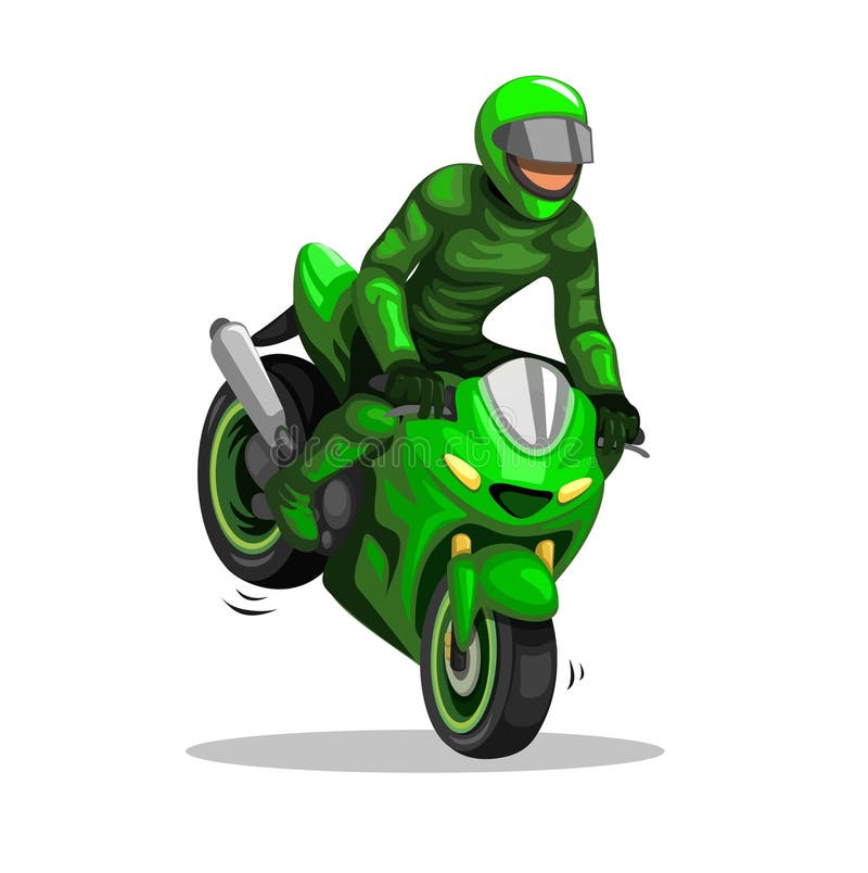 Cartoon Motorcycle Rider Track Stock Illustrations – 406 Cartoon ...