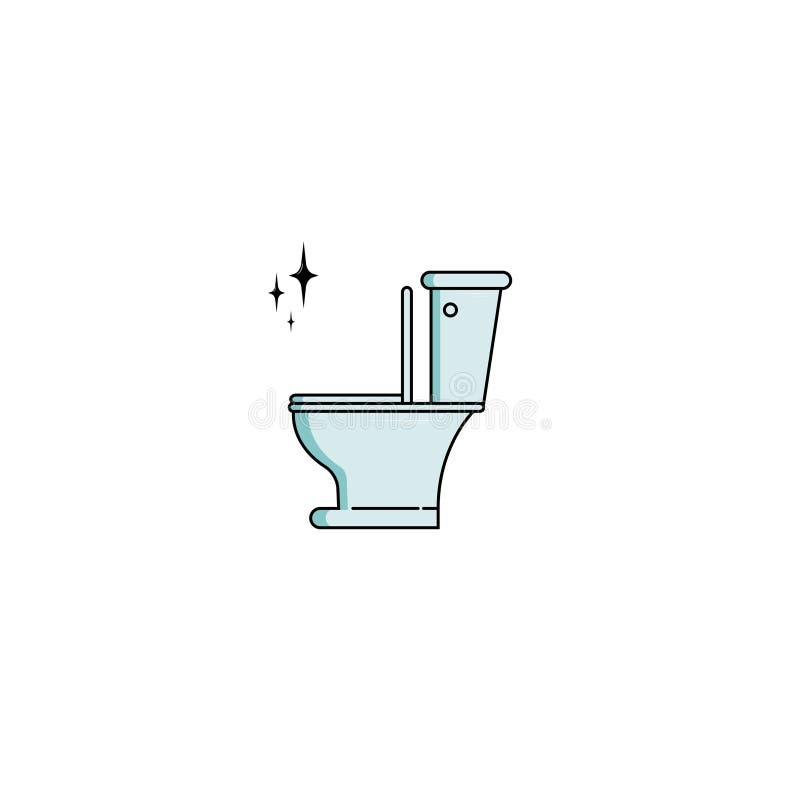 Clean Toilet Icon Vector Graphics Stock Vector - Illustration of clean ...