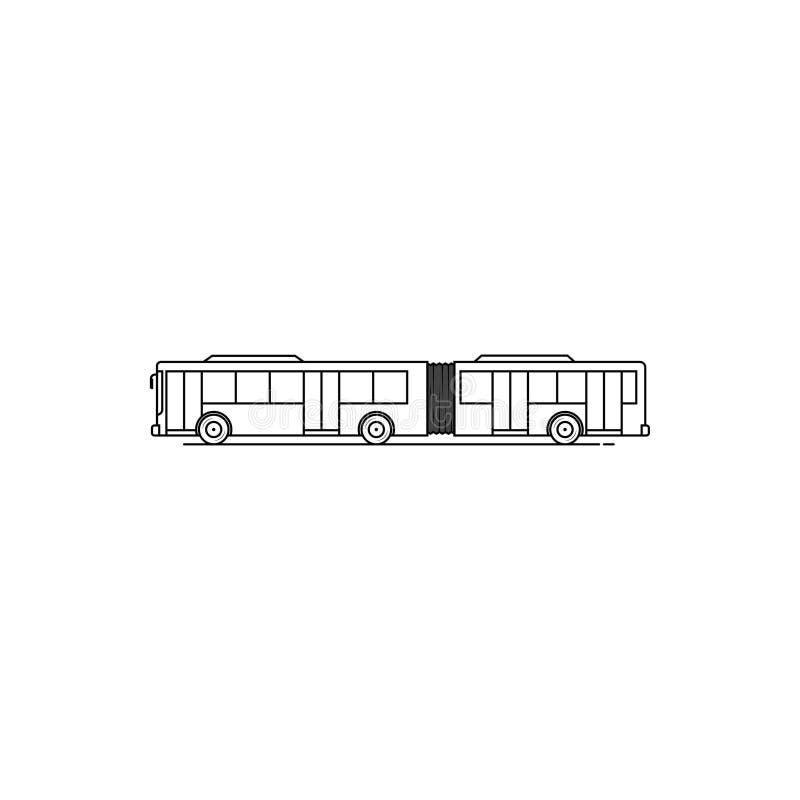 Articulated Bus Icon Vector Graphics Stock Vector - Illustration of ...