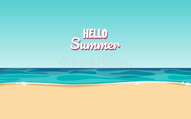 Deserted beach stock vector. Illustration of summer, paradise - 55383344