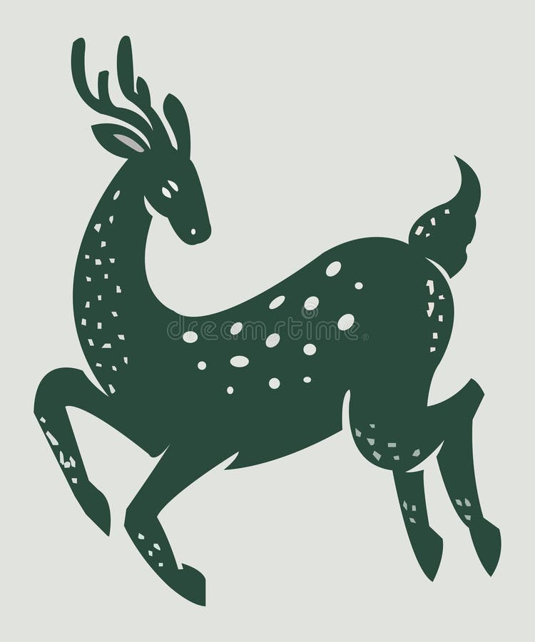 Majestic Stag: the Regal Beauty of the Deer Stock Vector - Illustration ...