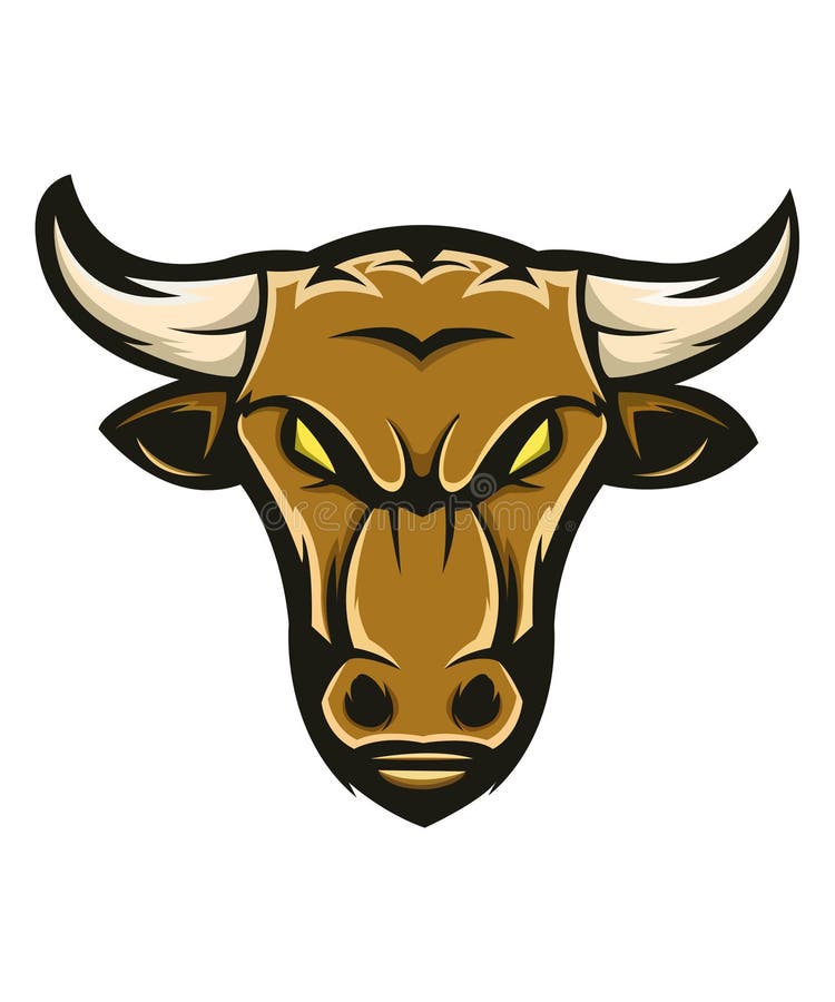 Resolute Power: Majestic Bull Illustration Stock Vector - Illustration ...