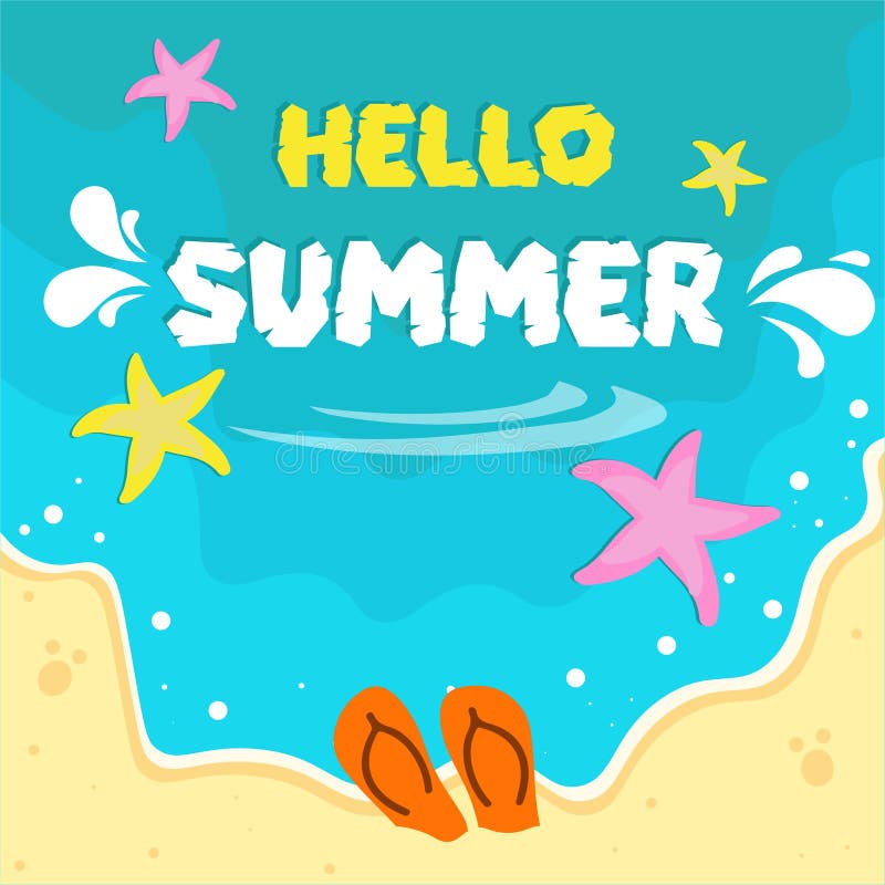 Welcome Summer or Hello Summer Concept Vector Stock Vector ...