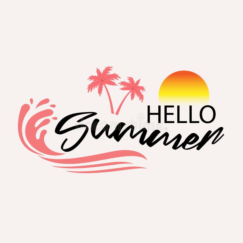 Welcome Summer or Hello Summer Concept Vector Stock Vector ...