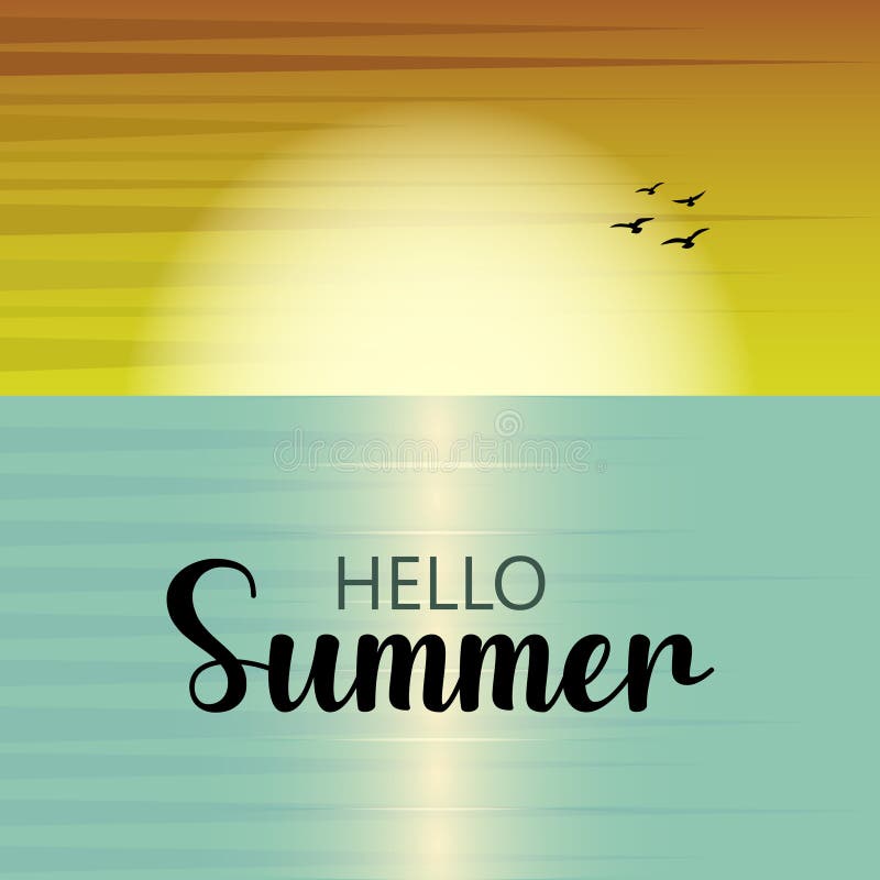 Welcome Summer or Hello Summer Concept Vector Stock Vector ...