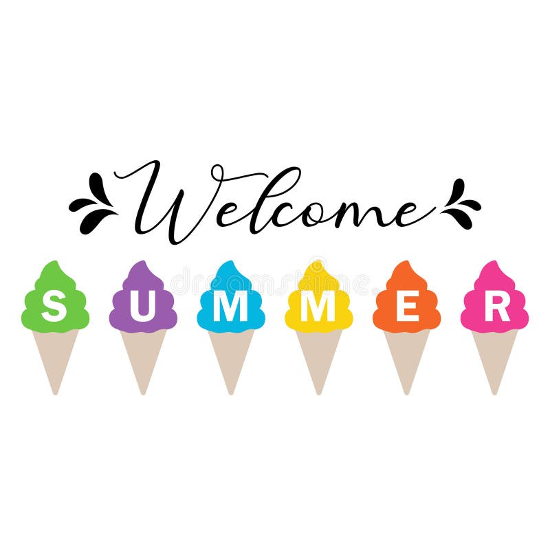Welcome Summer or Hello Summer Concept Vector Stock Vector ...