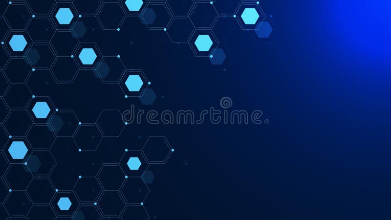 Abstract Hexagon Pattern with Glowing Particle Stock Vector ...