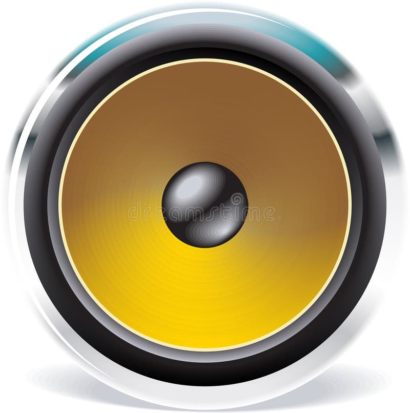 Yellow Audio Speaker Icon Logo Vector Illustration. Stock Vector ...