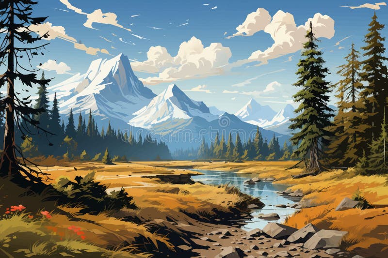 Untouched Wilderness, a Pristine Natural Landscape Devoid of Human ...