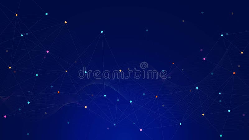 Abstract Connected Colorful Points and Lines or Triangle Space Low Poly ...