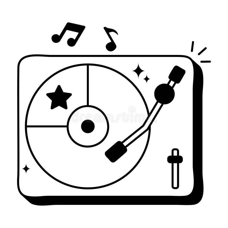 CD Player Vector Outline Icon Design Illustration. Gaming Symbol on ...